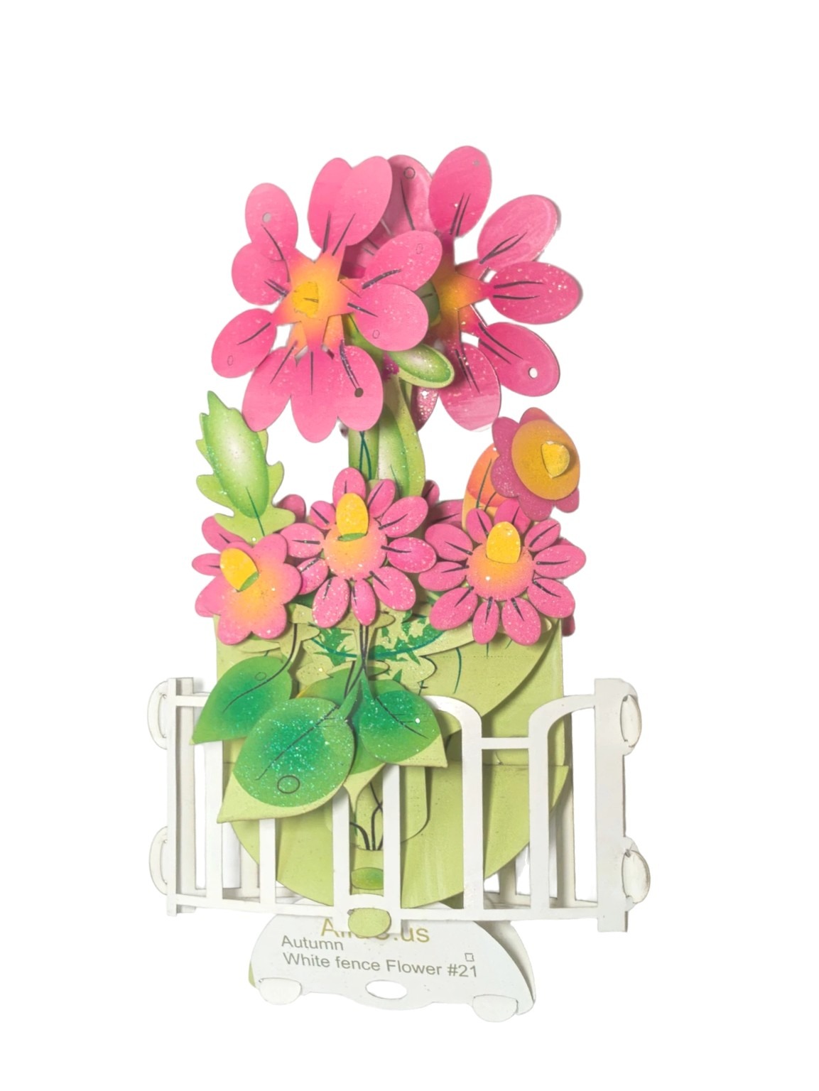 Pink Fall Flowers Popup card #21 - Smart Paper Cuts