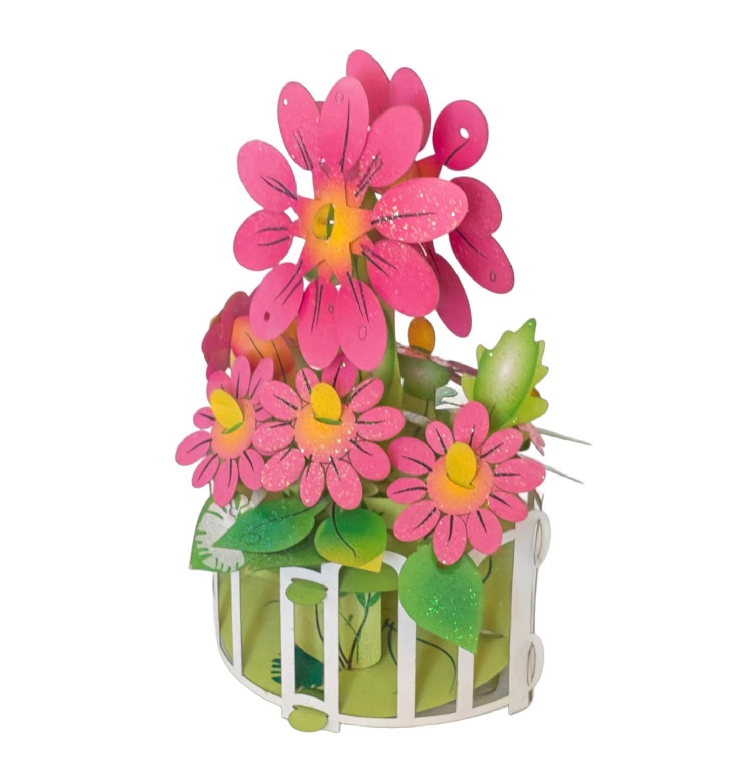 Pink Fall Flowers Popup card #21 - Smart Paper Cuts